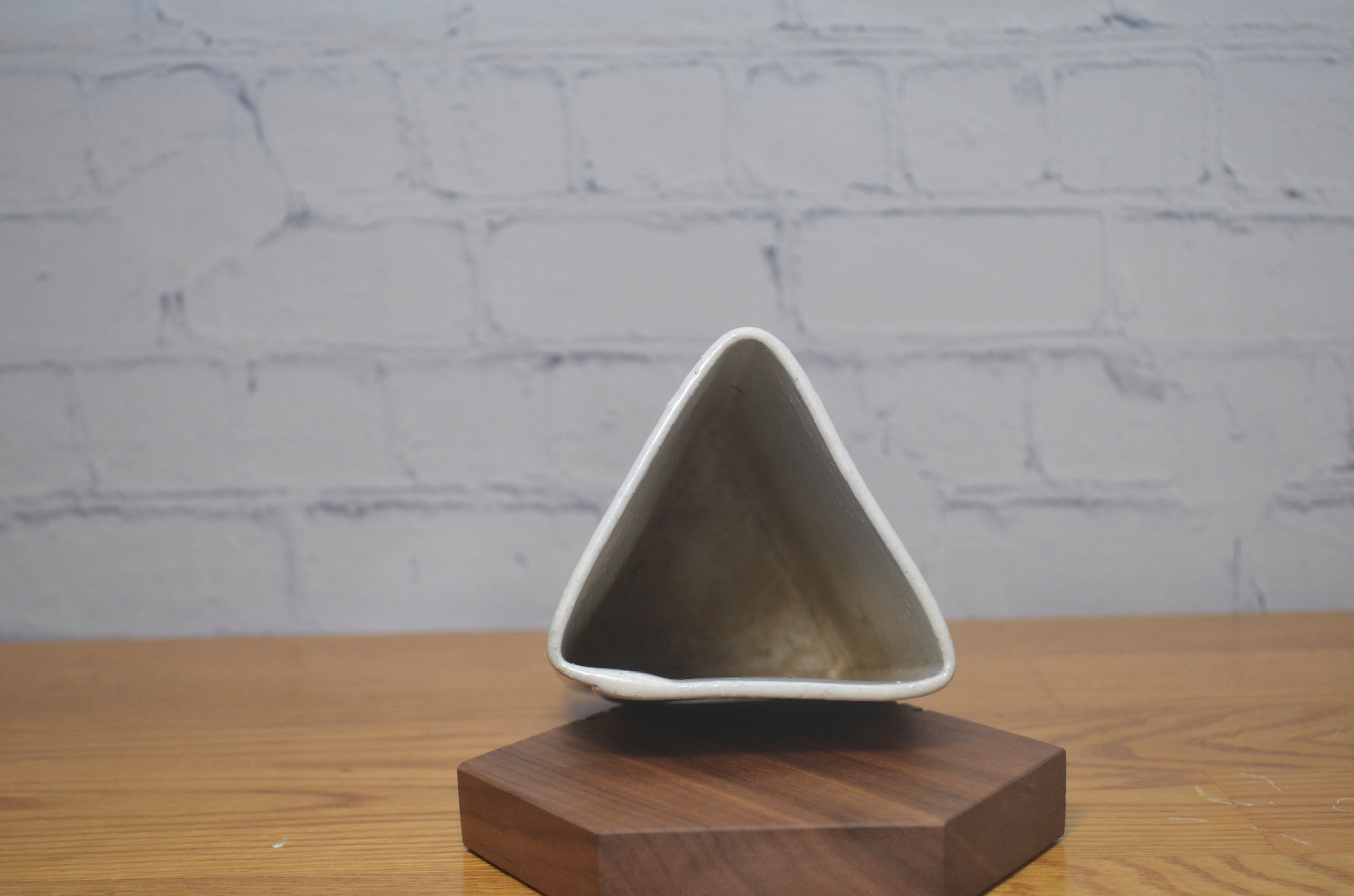 Triangular Shaped Studio Pottery Vase Unique MCM 70's Style Vintage ...