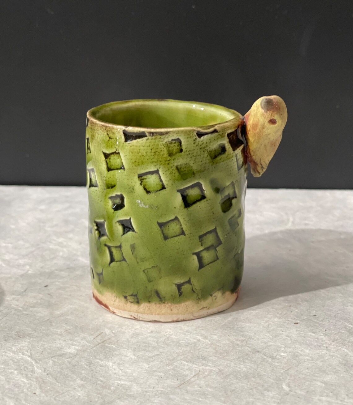 Studio Pottery Bud Vases With Sculpted Birds Artisan Ceramic Vase ...