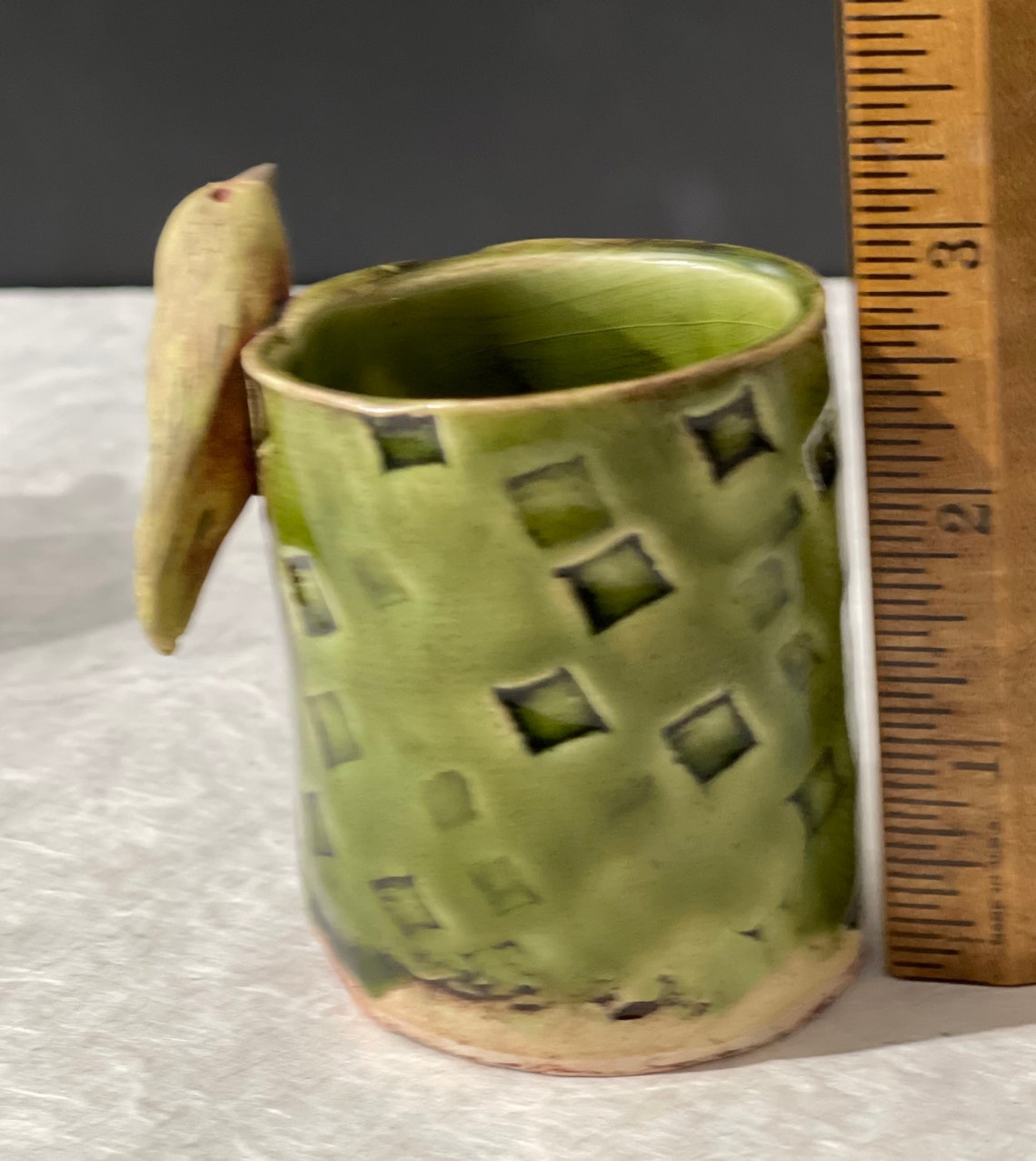 Studio Pottery Bud Vases With Sculpted Birds Artisan Ceramic Vase ...