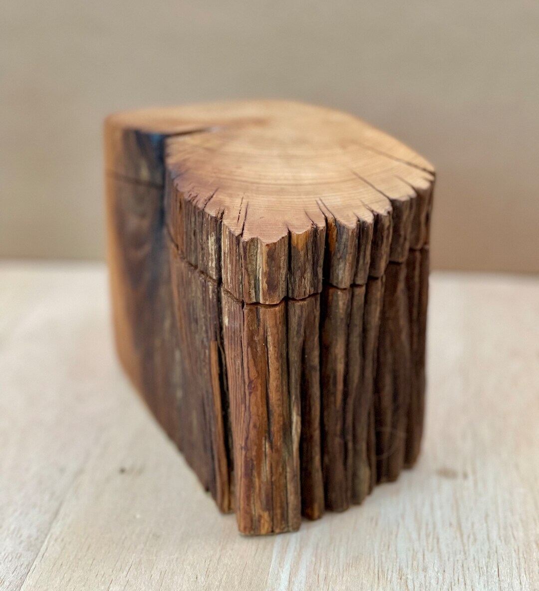 Handmade Live Edge Box Wooden Jewelry Box Midcentury Gift Box Artisan ...