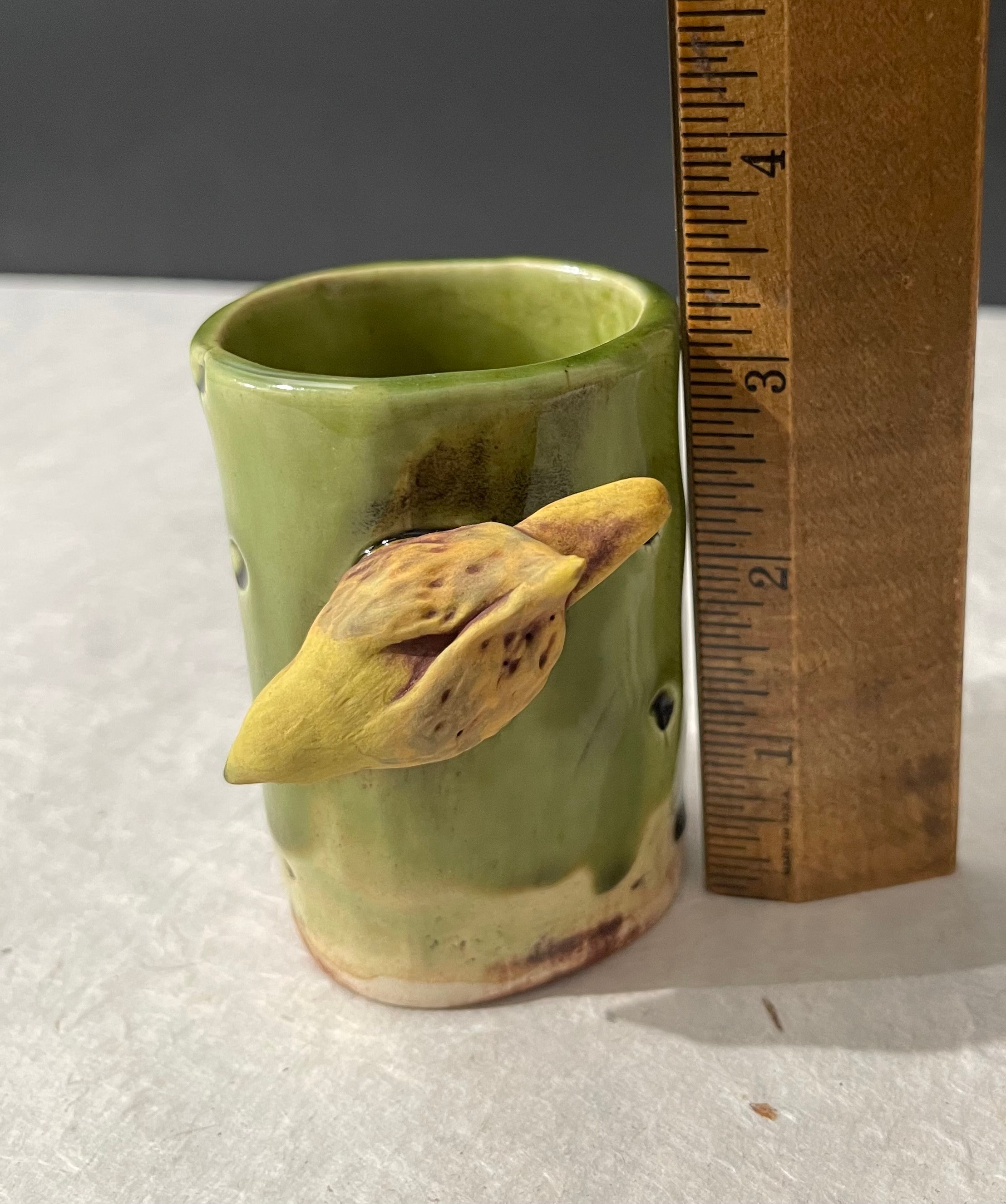 Studio Pottery Bud Vases With Sculpted Birds Artisan Ceramic Vase ...