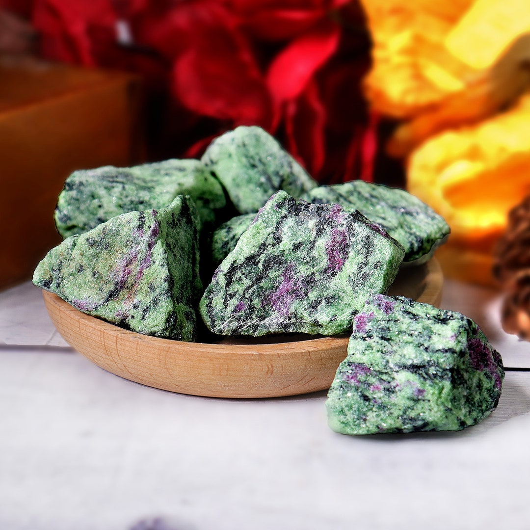 Raw Rough Ruby Zoisite Stone , 1.5"-2" Ruby Zoisite Chunks, Healing ...