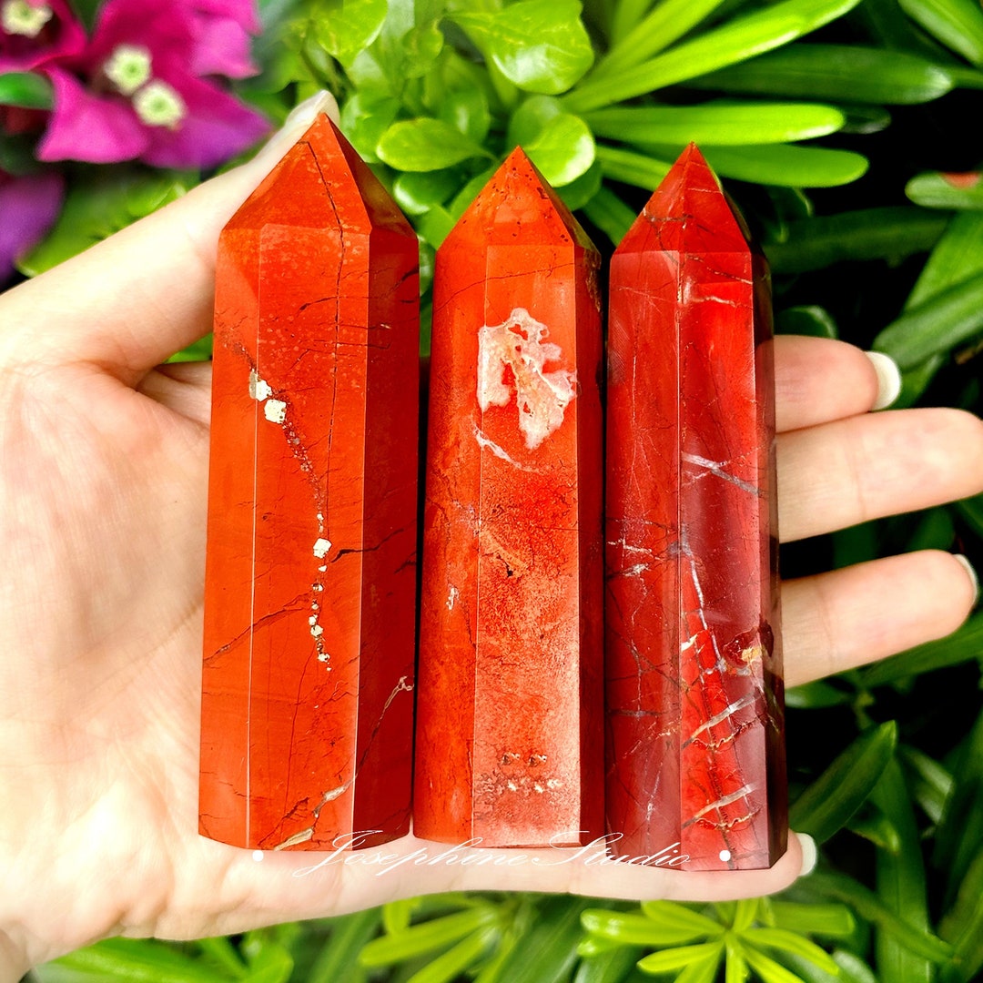 Natural Red Jasper Tower, Home Decoration, Crystal Healing, Home ...