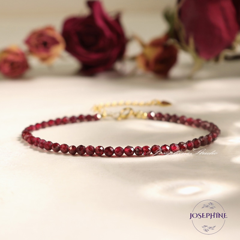 Garnet Jewelry Bracelets - Etsy
