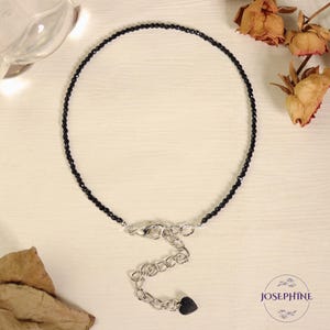 Black Obsidian Anklet, 2mm Tiny Beads Natural Black Stone Anklet ...