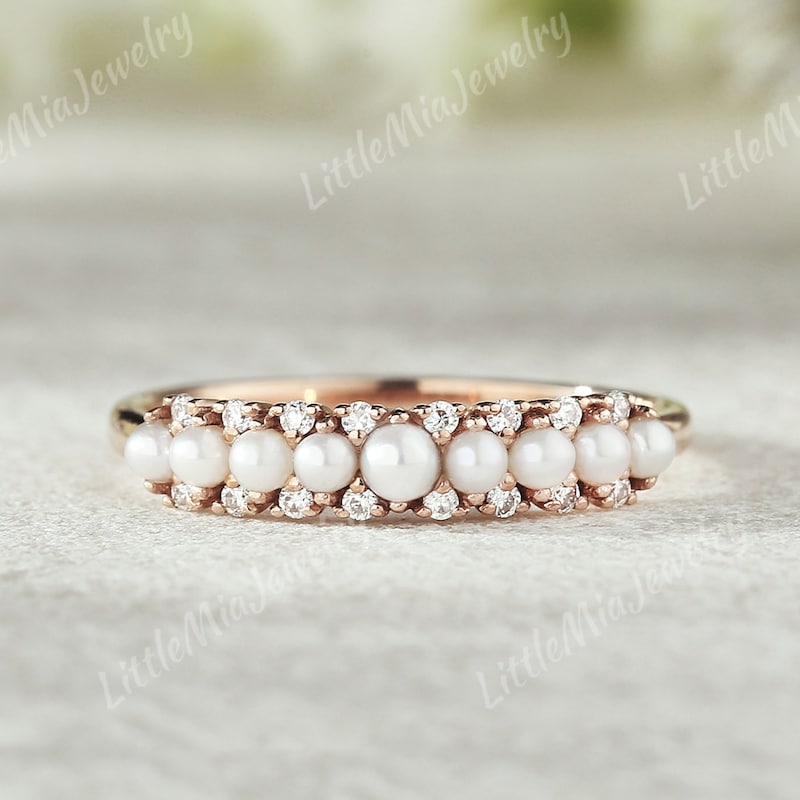 Pearl Wedding Band - Etsy
