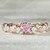Firework Cut Pink Sapphire Engagement Ring Rose Gold Moissanite Cluster ...