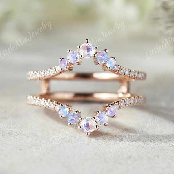 Moonstone Enhancement Wedding Band - Etsy