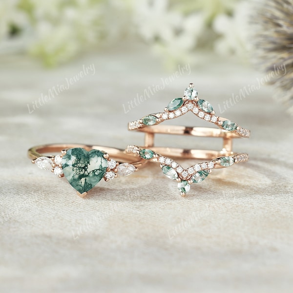 Heart Wedding Rings - Etsy