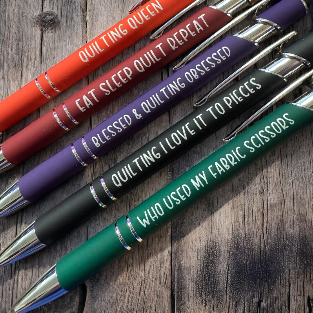 QUILTING Pen Set, Funny Gift for Quilter, QUILTING, Quilting Pens ...