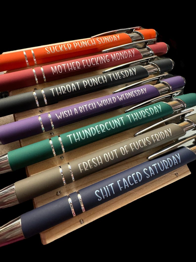 Sassy Pen Set, Days of the Week, Funny Office Gift - Etsy