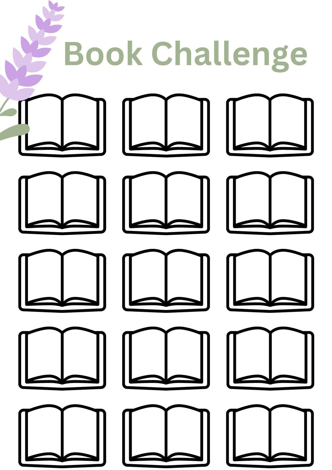 Printable Book Challenge, Reading Log, Reading Tracker, Book Log ...