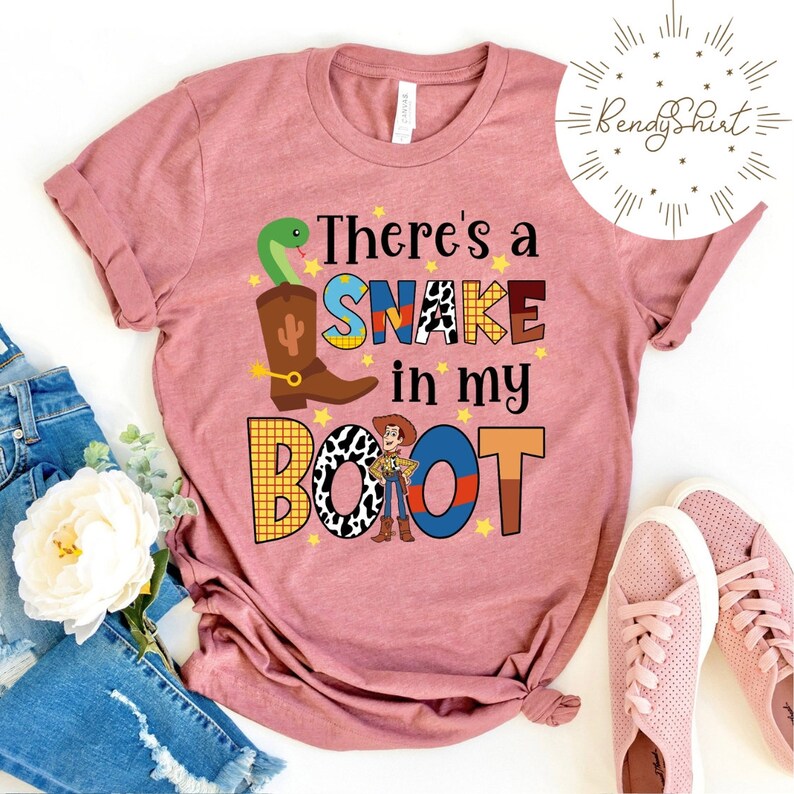 Disney Toy Story There's A Snake in My Boot Woody Shirt - Etsy