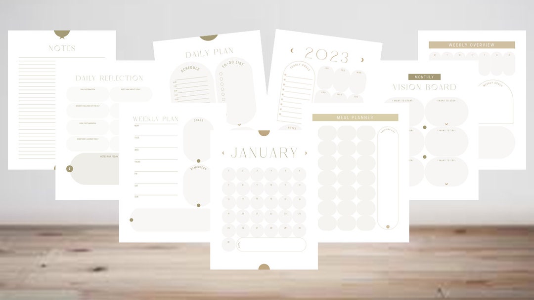 Printable Planner, 2023 Personal Planner Bundle, Daily Weekly Monthly ...
