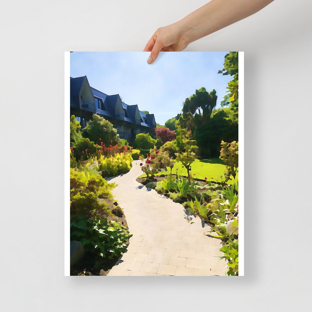 Garden Path Art, Lawn and Garden Wall Decor, Garden Landscape Art Print ...