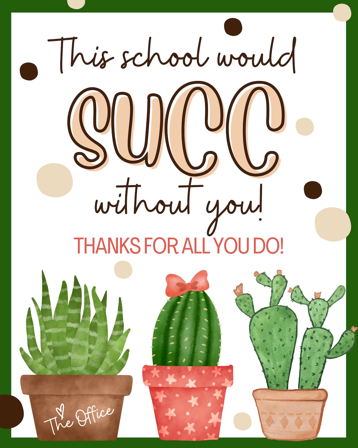 Back to School, Teacher Appreciation "this School Would SUCC Without ...