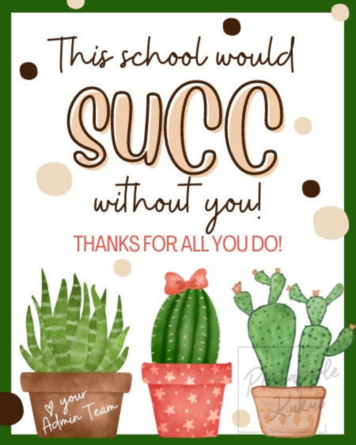 Back to School, Teacher Appreciation "this School Would SUCC Without ...