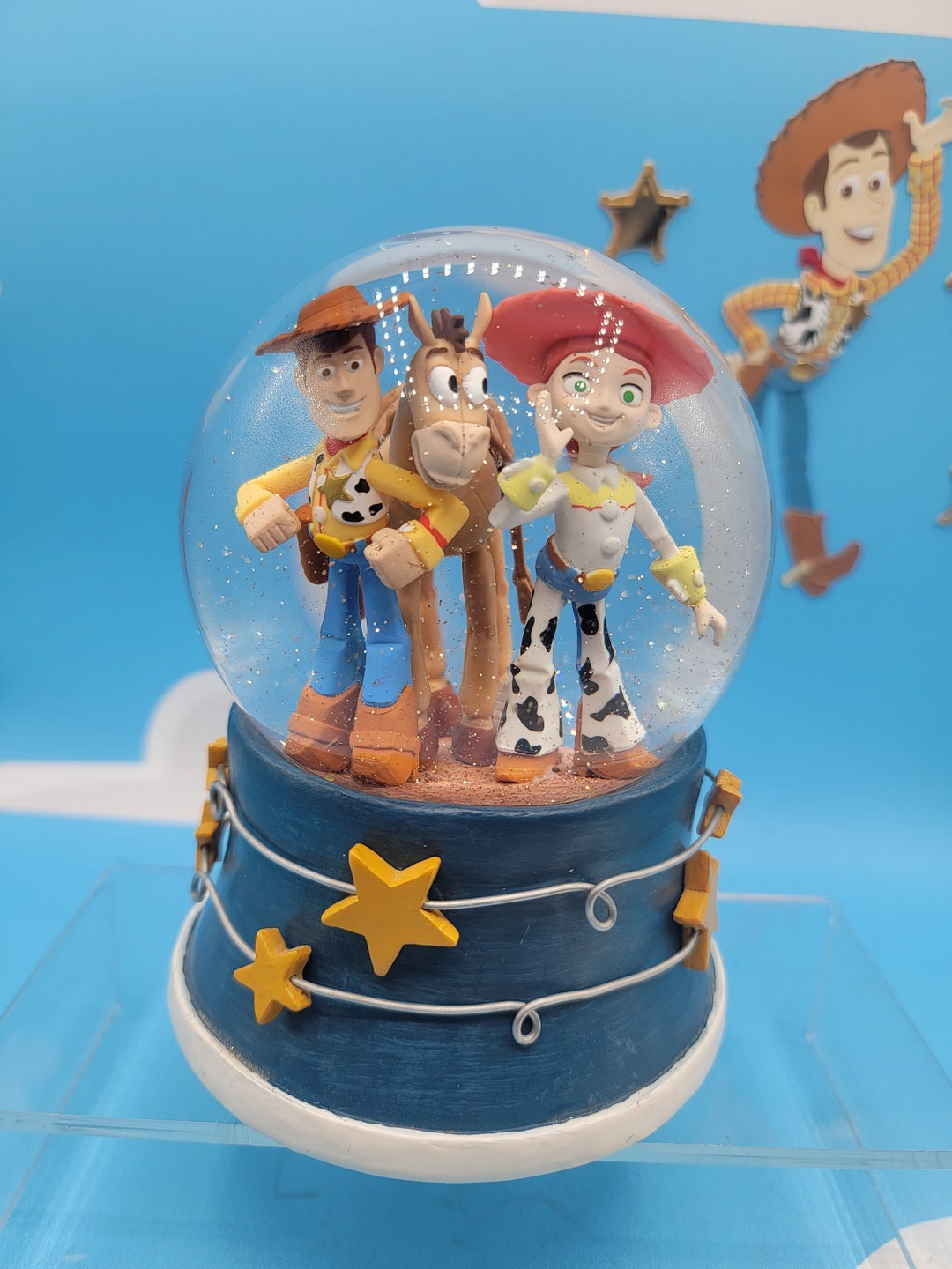 Disney Inspired Toy Story Woody Jessie Bullseye Snow Globe - Etsy