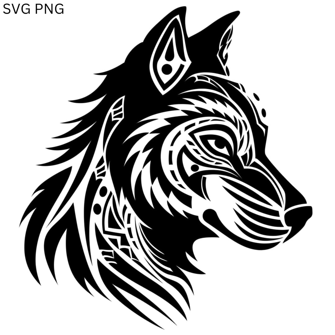 Wolf SVG, Wolf Silhouette SVG, Tribal Wolf Svg,wolf Png, Wolf for ...