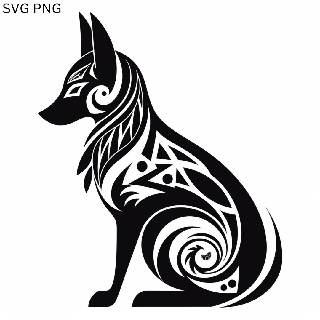 Fox Svg, Fox Svg for Cricut, Tribal Fox Svg, Fox Silhouette Svg - Etsy