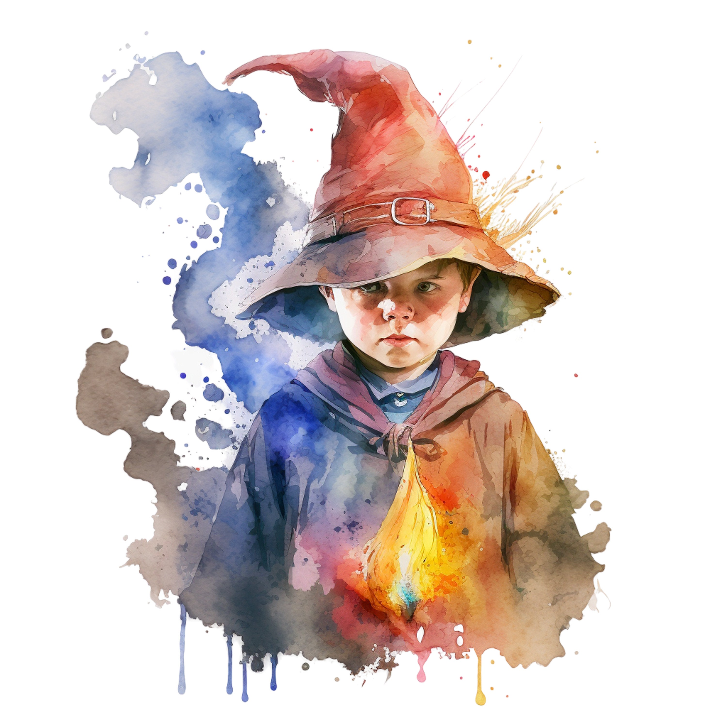 Wizard Boy Clipartwizard Boy Watercolor Sublimation Wizard - Etsy