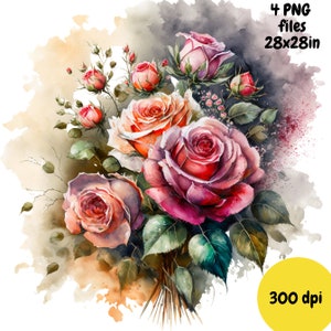 Watercolor Valentine, Valentine Clipart, Heart Clipart, Valentine PNG ...