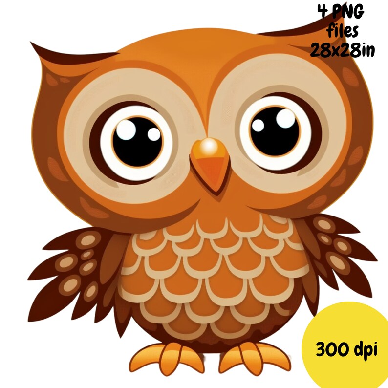 Owl Clipart Owl PNG Cute Owl Clipart Woodland Nursery - Etsy