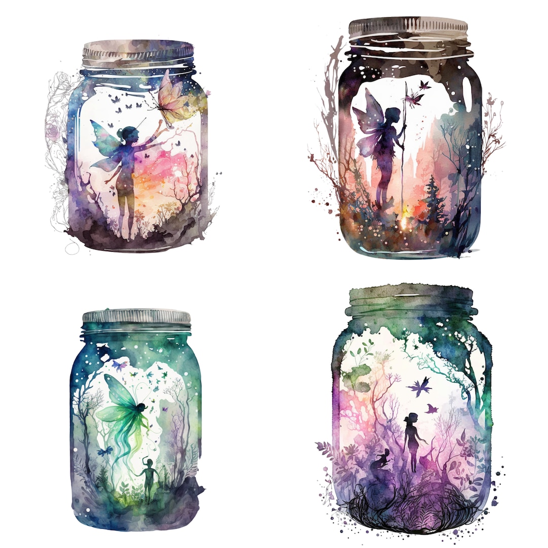 Watercolor Mason Jar, Watercolor Mason Jar PNG, Watercolor Mason Jar ...