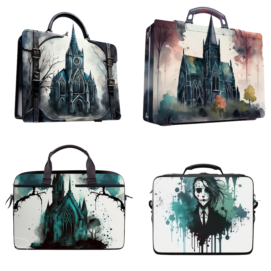 Watercolor Gothic PNG, Gothic Briefcase Watercolor Clipart, Briefcase ...