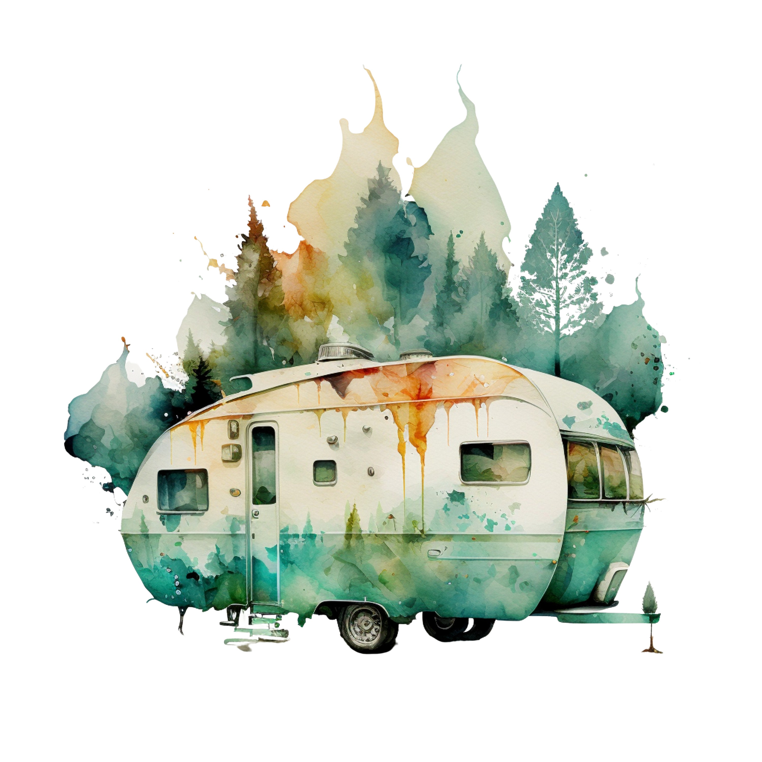 Watercolor Camper Clipart Camper Sublimation PNG - Etsy Australia