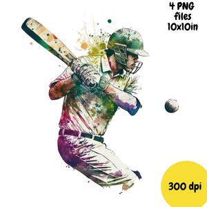 Cricket Set of 4, Cricket Printable Art, Cricket Posters, Sport Art ...