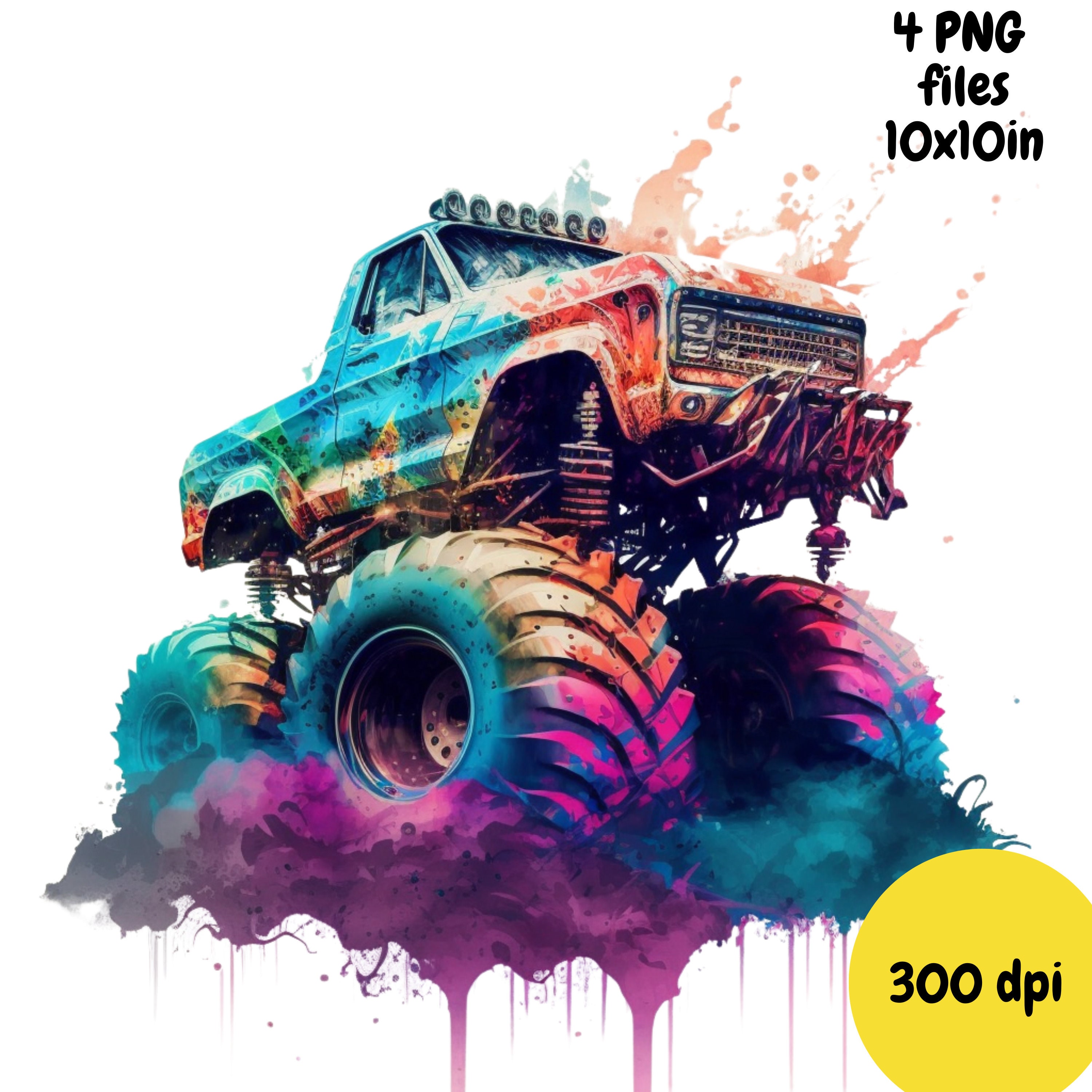 Monster Truck Png Monster Truck Clipart 4 PNG FILES 300 - Etsy UK