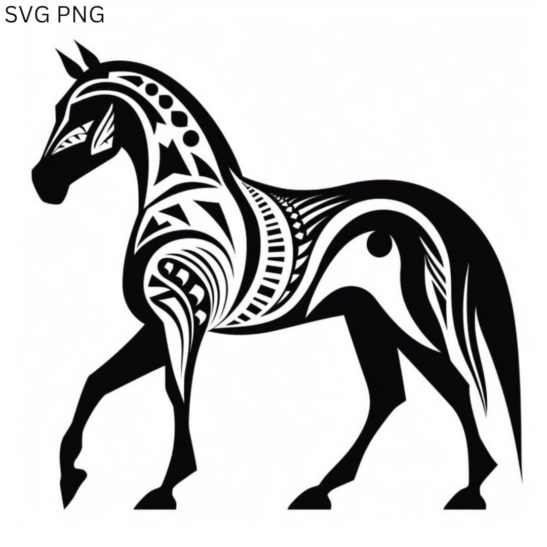 Horse SVG, Tribal Horse Svg,horse Silhouette Svg - Etsy