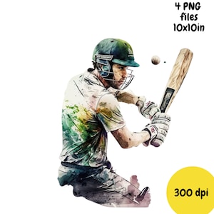 Cricket Set of 4, Cricket Printable Art, Cricket Posters, Sport Art ...