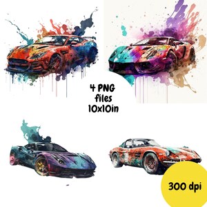 Sport Car PNG Digital Printable Car Kids Room Decoration Vehicle Decor ...