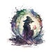 Witch Crystal Ball Clipart, Watercolor Witch Crystal Ball, Sublimation ...