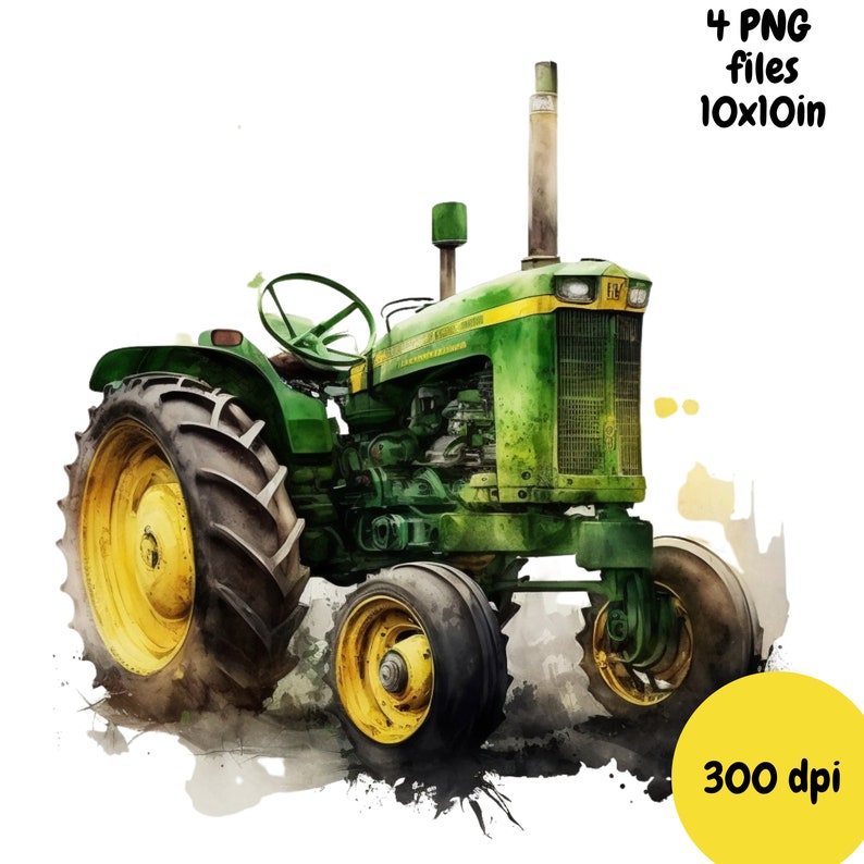 Aquarell Traktor Traktor Png Sublimation Design Western - Etsy.de