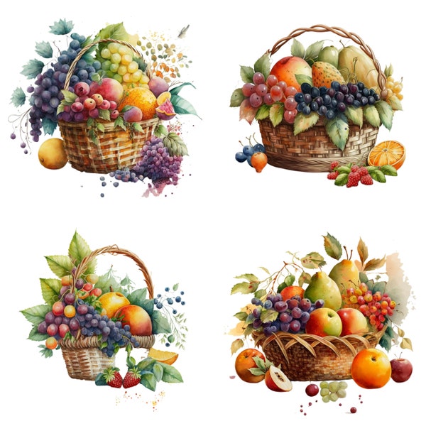 Obstkorb clipart - Etsy.de