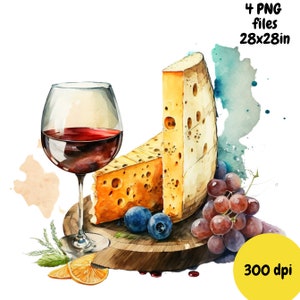 Wine and Cheese Art Print, Wine and Cheese Print,wine and Cheese ...