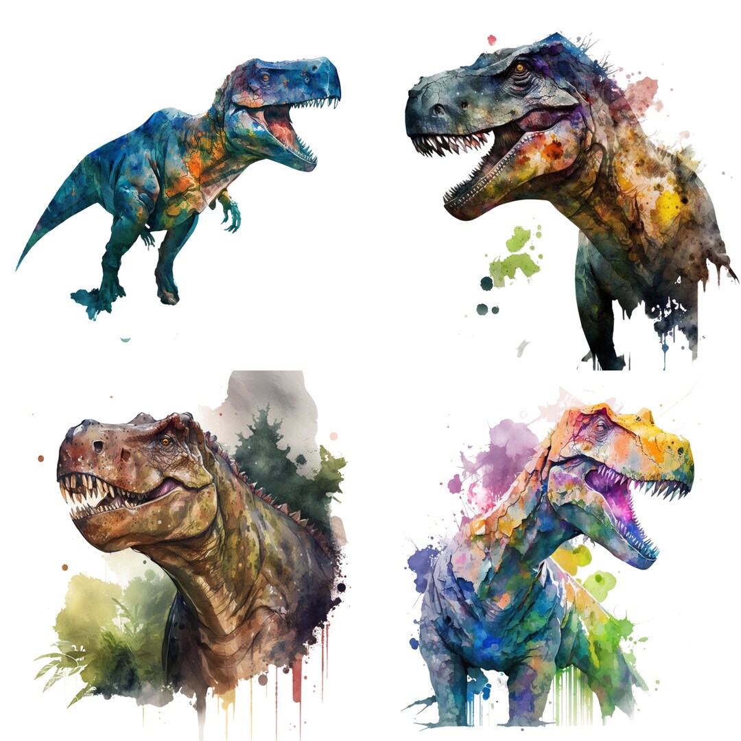 Tyrannosaurus Watercolor, T Rex Art, Tyrannosaurus Clipart ...