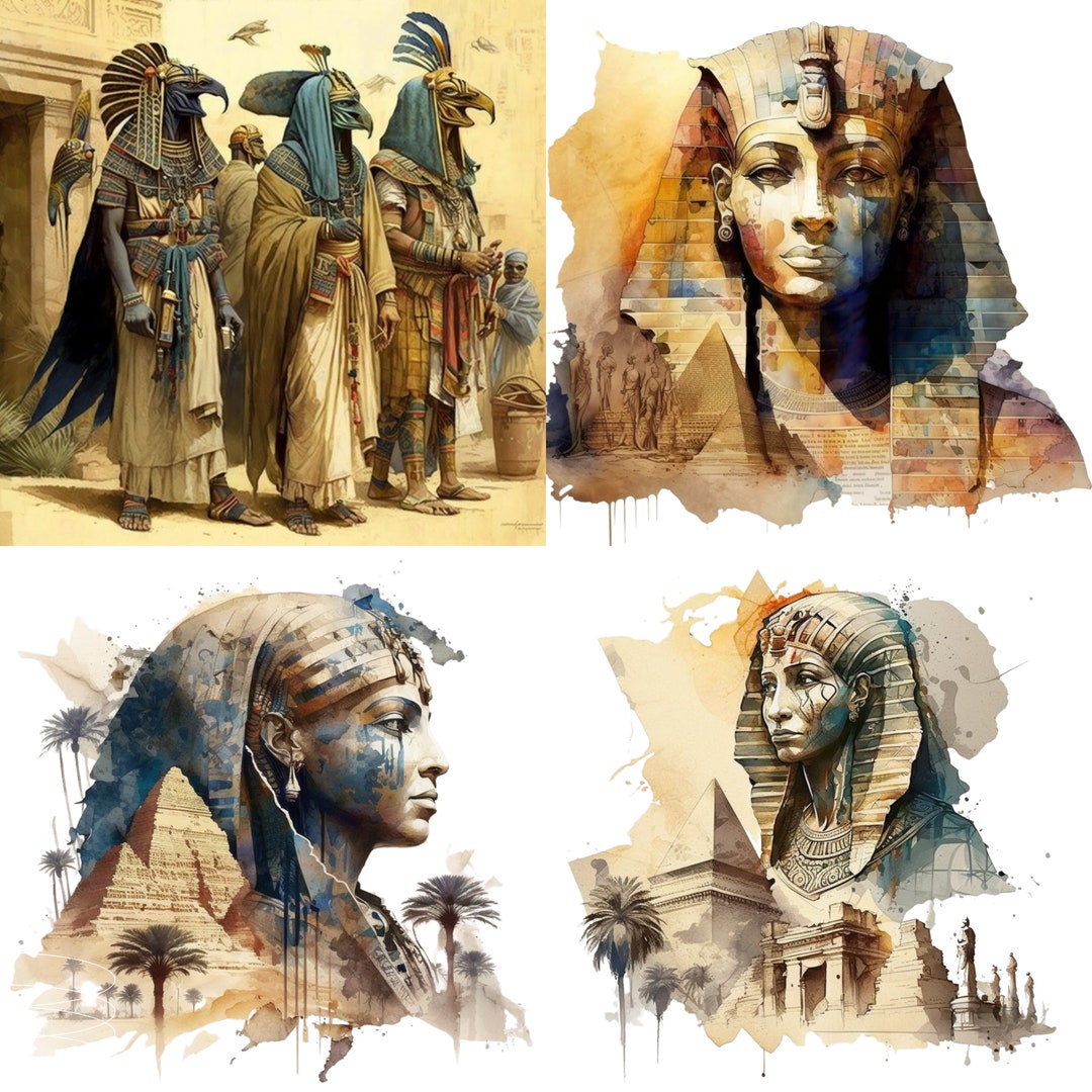 Ancient Egypt Watercolor Digital Downloadsancient Egypt - Etsy