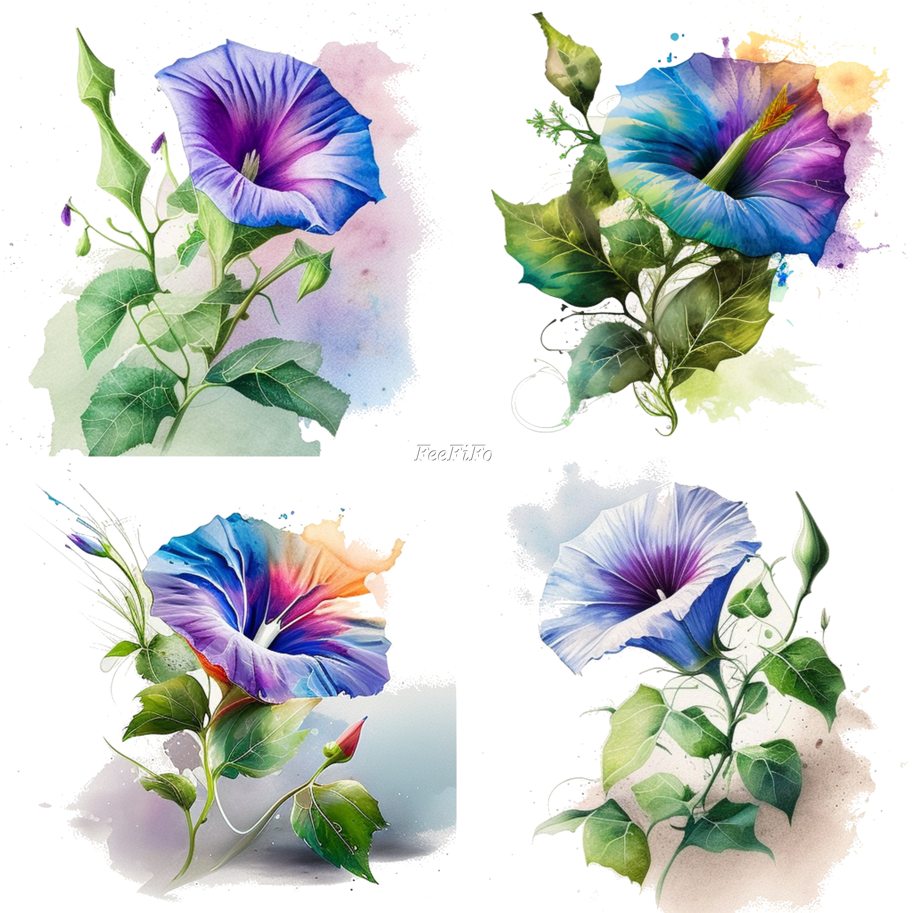 Morning Glory Flower Clip Art