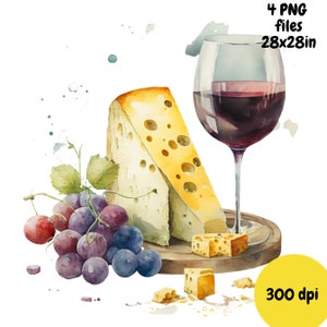 Wine and Cheese Art Print, Wine and Cheese Print,wine and Cheese ...