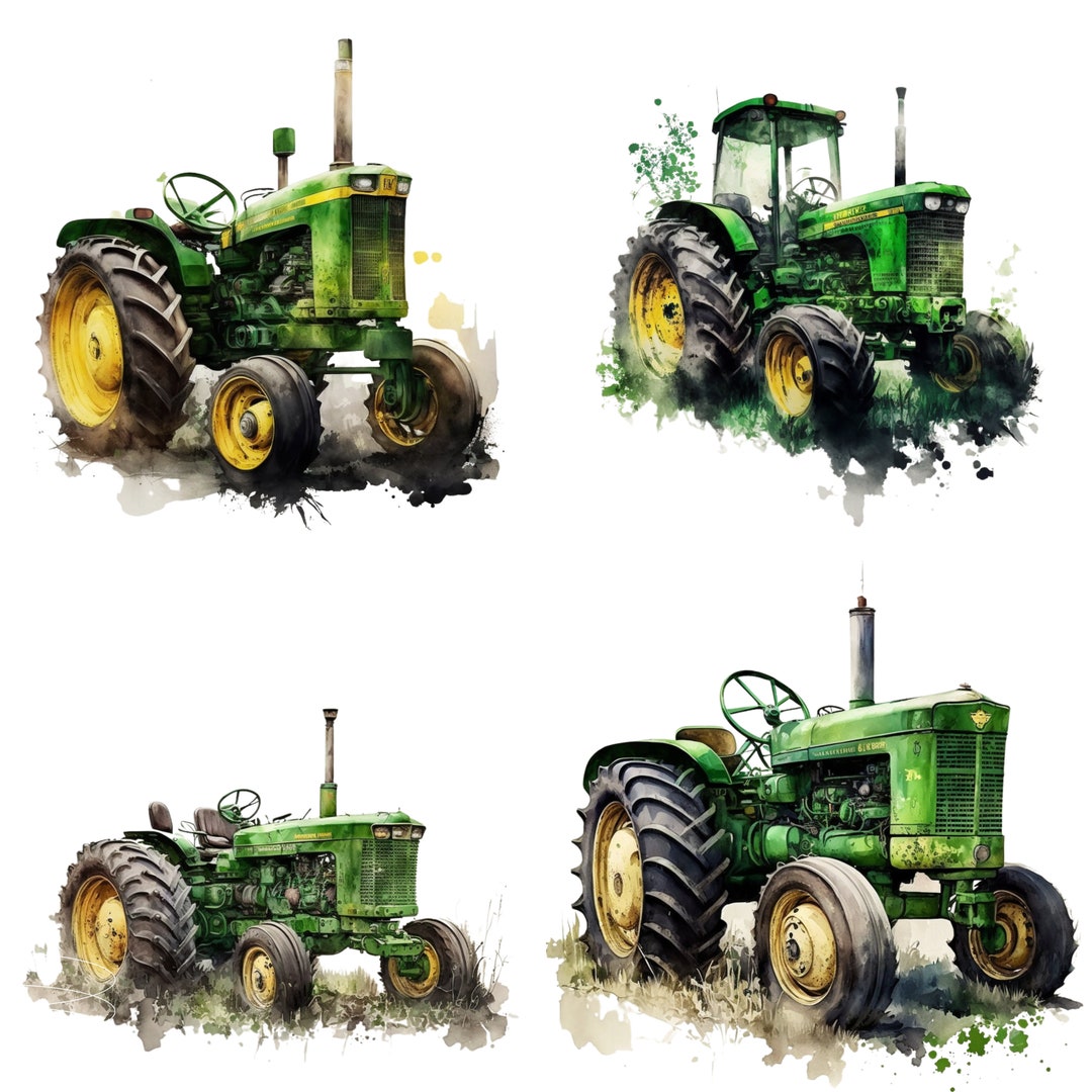 Watercolor Tractor, Farm Tractor Png Sublimation Design, Western Design ...