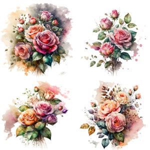 Watercolor Valentine, Valentine Clipart, Heart Clipart, Valentine PNG ...