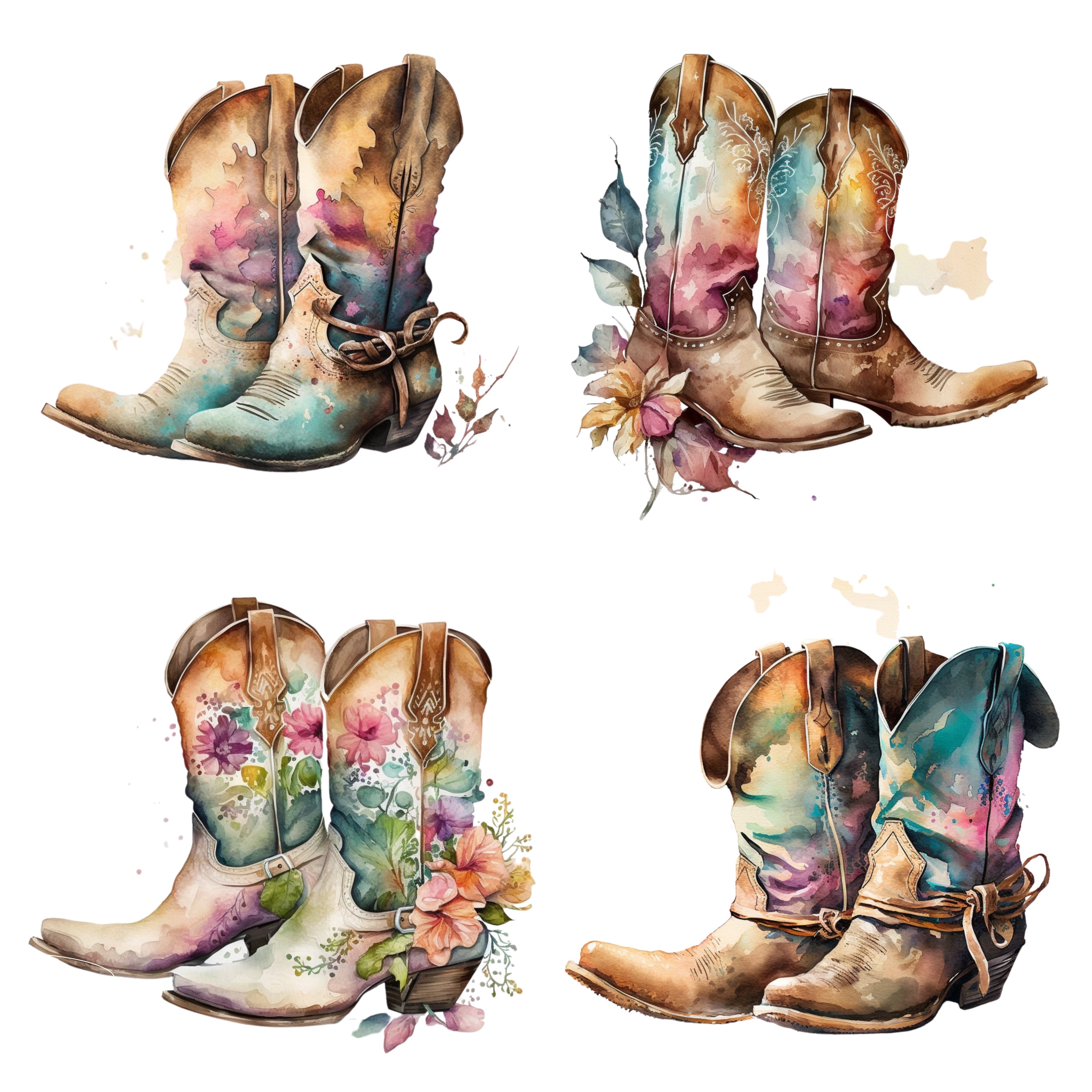 Imágenes Prediseñadas de botas de vaquera botas de vaquera de - Etsy México