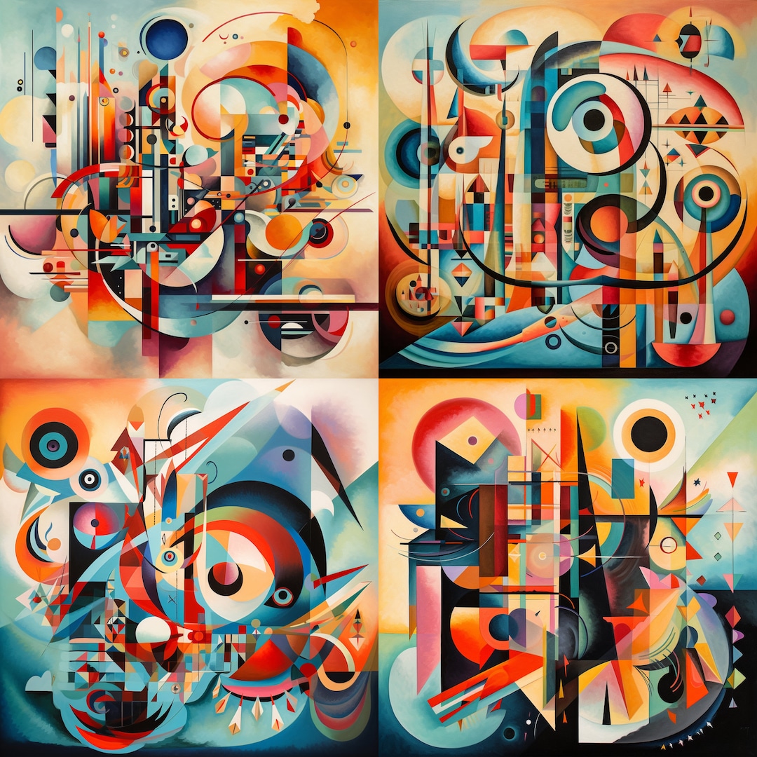 Abstract Art Revival, Large Scale Abstract Depicting Evolution of a ...