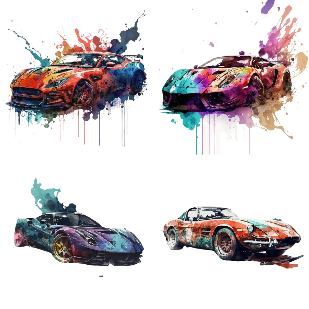 Sport Car PNG Digital Printable Car Kids Room Decoration Vehicle Decor ...