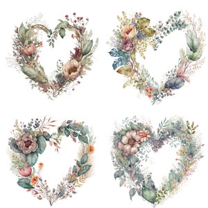 Watercolor Valentine, Valentine Clipart, Heart Clipart, Valentine PNG ...