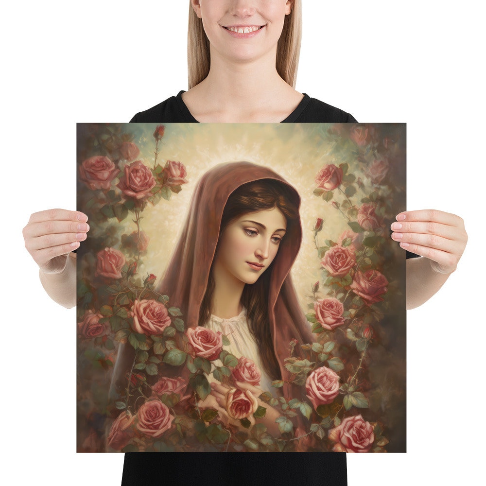 Our Lady of Fatima Portrait Religious Wall Art Catholic Decor Virgin ...